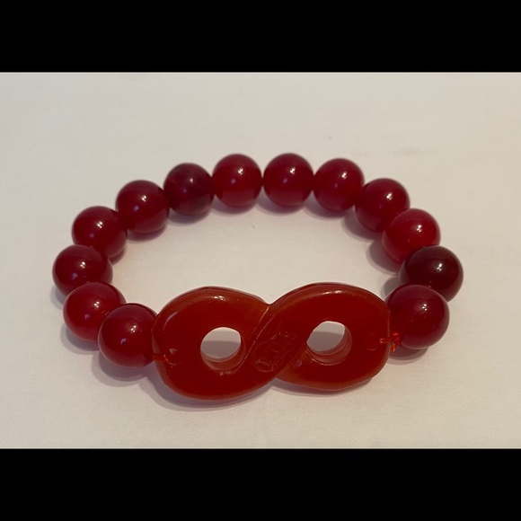 Accessories | Feng Shui Red Gemstone Infinity Symbol Bracelet | Poshmark